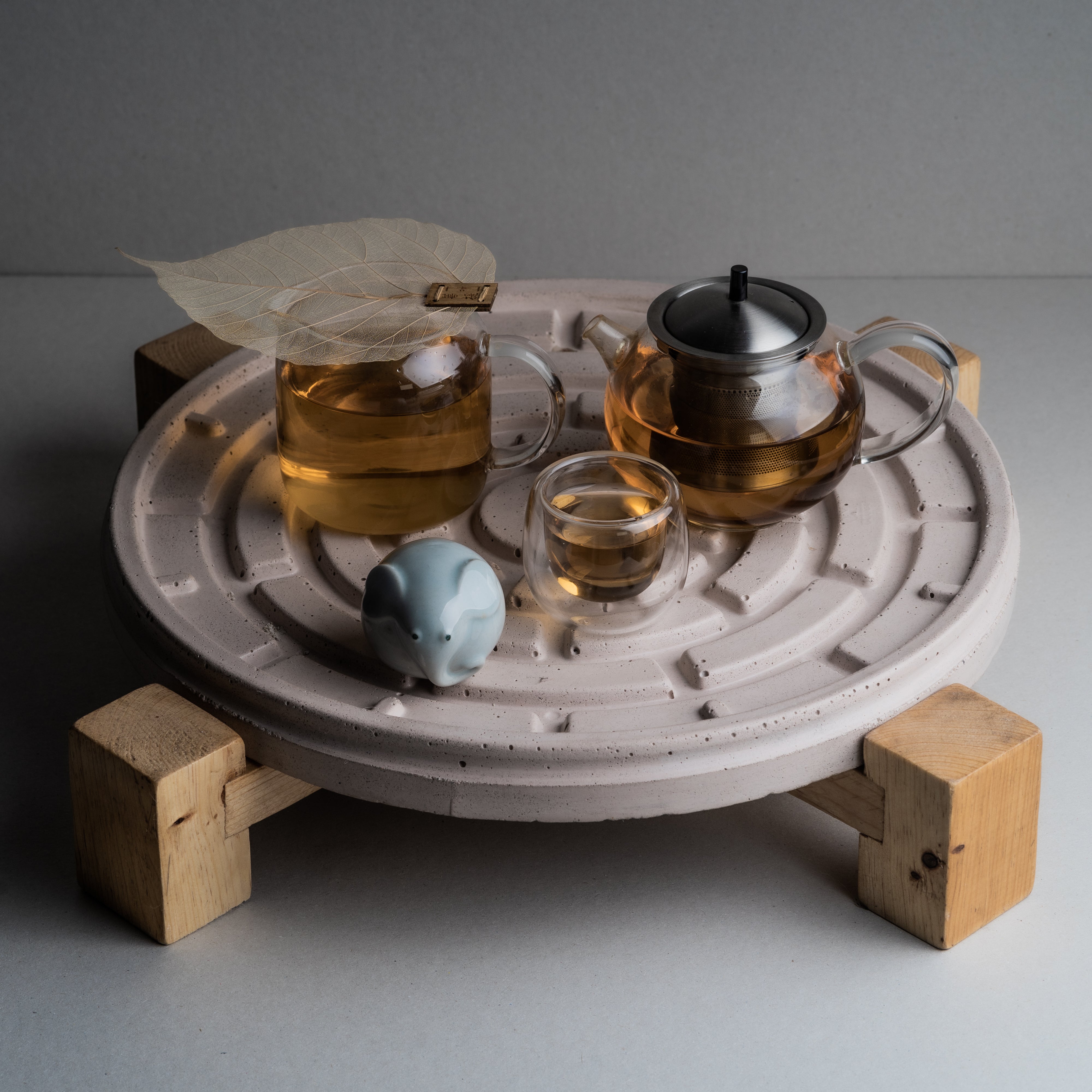 Chapan De Concreto Rosa Para Gongfu Cha (Tea Tray - Mesa Para Té) – Quinto